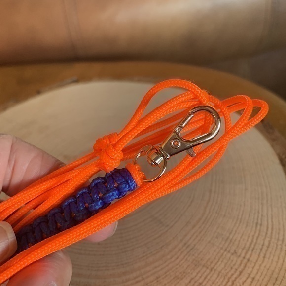 Hand Crafted | Accessories | Lanyard Fire Orange And Blue Self ...